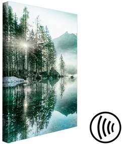 Obraz Ráno u jezera (1-dílný) vertikální