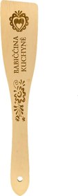 AMADEA Dřevěná obracečka buk text "babiččina kuchyně", masivní dřevo, délka 30 cm, český výrobek