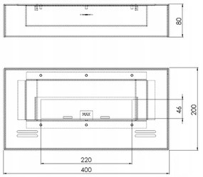 InFire - BIO krb 8x40 cm 3kW černá