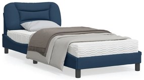 Rám postele s čelem modrý 90x190 cm textil,  3207743