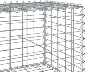 Gabionový koš s víkem 500 x 50 x 50 cm pozinkované železo 3295136