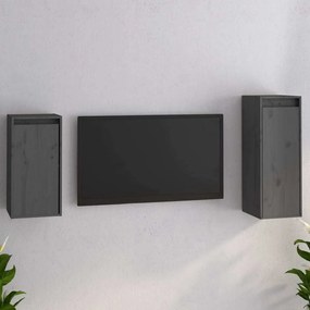 vidaXL TV skříňky 2 ks masivní borové dřevo [3100155] Barva: Černá