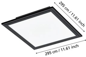 Eglo 900817 - LED Stropní svítidlo SALOBRENA LED/14W/230V 30x30 cm černá
