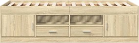 Válenda se zásuvkami bez matrace dub sonoma 100 x 200 cm 3280239