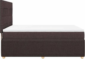 Box spring postel s matrací tmavě hnědá 140x190 cm textil 3292054