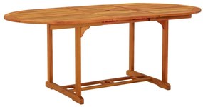 Zahradní stůl 200 x 100 x 75 cm masivní eukalyptové dřevo 316068