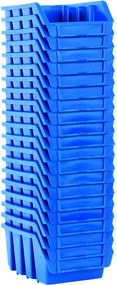Stohovatelné úložné zásobníky 20 ks modré plast 146284