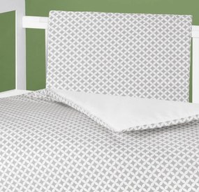 Bellatex Peřinka a polštářek pro kojence Šedá,Bílá 75x100 cm, 42x32 cm