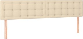 Box spring postel s matrací krémová 160x200 cm textil 3130046