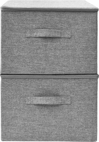 Úložné boxy 2 ks textil 43 x 34 x 23 cm šedé 332910