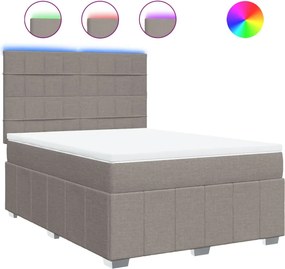 Box spring postel s matrací taupe 160x200 cm textil 3294023