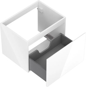 Mexen Orio, koupelnová skříňka 60 cm, 1 zásuvka, bílá lesklá, 91A10-06047-1-BF00