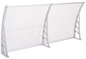 Plastová vchodová stříška ve více velikostech a barvách - 240x90 cm, bílá