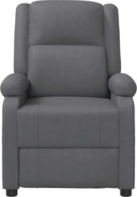 Masážní křeslo šedé umělá kůže 340165