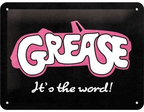 Postershop Plechová cedule: Grease It's the word! - 20x15 cm