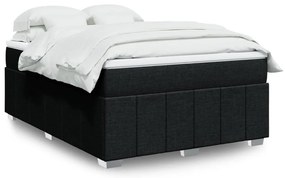 Box spring postel s matrací černá 160x200 cm textil 3285486
