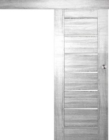 posuvné interiérové dveře na stěnu vasco doors IBIZA model 6 Průchozí rozměr: 70 x 197 cm, Orientace dveří: Levé dveře, Dekor: Ořech muškátový