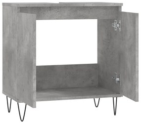 Petromila Koupelnová skříňka betonově šedá 58x33x60 cm kompozitní dřevo