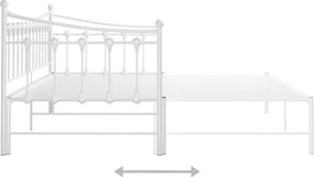 vidaXL Rám vysouvací postele/pohovky kovový 90 x 200 cm [324759] Barva: Bílá