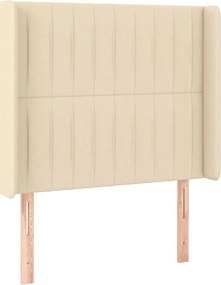 Box spring postel s matrací a LED krémová 100x200 cm textil 3139018