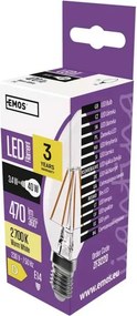 Emos lighting LED žárovka Filament Candle 3,4W E14 teplá bílá