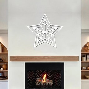 Dřevěná hvězda na zeď GIRTAB Barevný vzor: Bílá, Rozměry Ø: 30