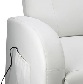 Idea nábytek Masážní křeslo TOLEDO krémově bílé K70