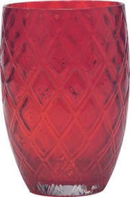 Skleněný pohár Losanghe 380 ml červený
