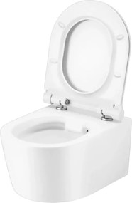 UPTrend Závěsný WC komplet bez příruby CORONA TR2197 včetně Soft-Close sedátka, bílá lesk