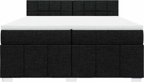 Box spring postel s matrací černá 200x200 cm textil 3287177