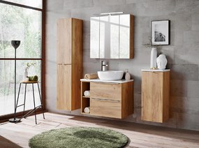 Comad Doplňková koupelnová skříňka vysoká Capri Oak 35 dub zlatý craft