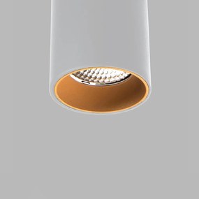 Svěšené válcové LED svítidlo Luky  Svěšené válcové LED svítidlo Luky Barva: Bílá / Zlatá, Stmívání: Stmívatelné DALI/PUSH, Teplota chromatičnosti:…