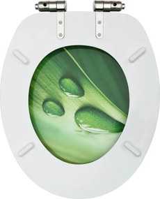 vidaXL WC sedátka s funkcí pomalého sklápění 2ks MDF zelená kapka vody [3056413]