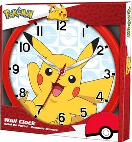 Hodiny Pokémon Pikachu 25 cm / Nástěnné hodiny / průměr 25 cm