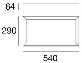 Linea Light CA007DWHMDI Tara dimmable, bílé stropní svítidlo, 44W LED 2700K stmívatelné phase-cut, 54x29cm