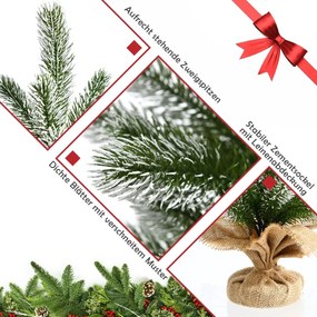 Costway 50 cm Vysoký umělý mini vánoční stromek Malý vánoční stromek na stůl
