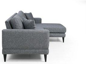 Hanah Home Rohová pohovka NORDIC tmavě šedá pravá 560ARE1104