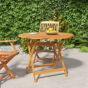 vidaXL Skládací zahradní stůl Ø 90 x 75 cm masivní akáciové dřevo [319670]