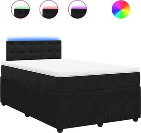 Box spring postel s matrací černá 120 x 190 cm samet 3290000