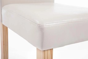Jídelní židle Ina přírodní konstrukce – krémová