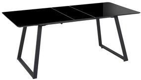Rozkládací jídelní stůl 150/180 x 90 cm černá TOURAN Beliani