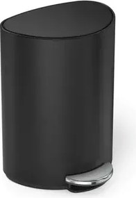 Simplehuman Pedálový odpadkový koš 6 l černá / kapsa na sáčky / ocel