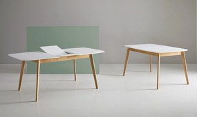 Rozkládací stůl kennan 140 (180) x 90 cm bílý MUZZA