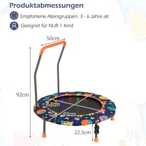 Costway Φ92 cm dětská trampolína mini trampolína pro děti s LED osvětlením