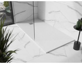Mexen Stone+ kompozitní čtvercová sprchová vana 160 x 70 cm, Bílá - 44107016