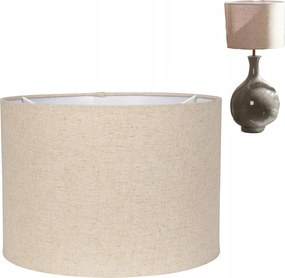 Stínidlo Na Žárovku Béžové 30 cm pro závěsnou stojací lampu, lněné stínidlo boho