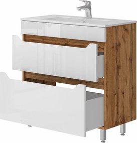 Lavedo Neo Wotan Oak 80 koupelnová skříňka s umyvadlem