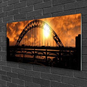 Obraz na skle Most Architektura 140x70 cm