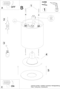 Sollux SL.1282 - Bodové svítidlo MIKA 1xGU10/10W/230V šedá
