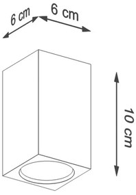 Sollux SL.1040 - Bodové svítidlo KEKE 1xGU10/40W/230V 10 cm dub